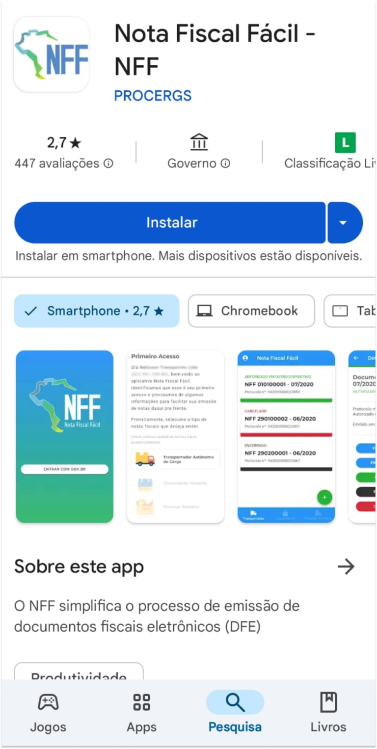 Nota Fiscal Fácil (NFF): Guia Rápido
