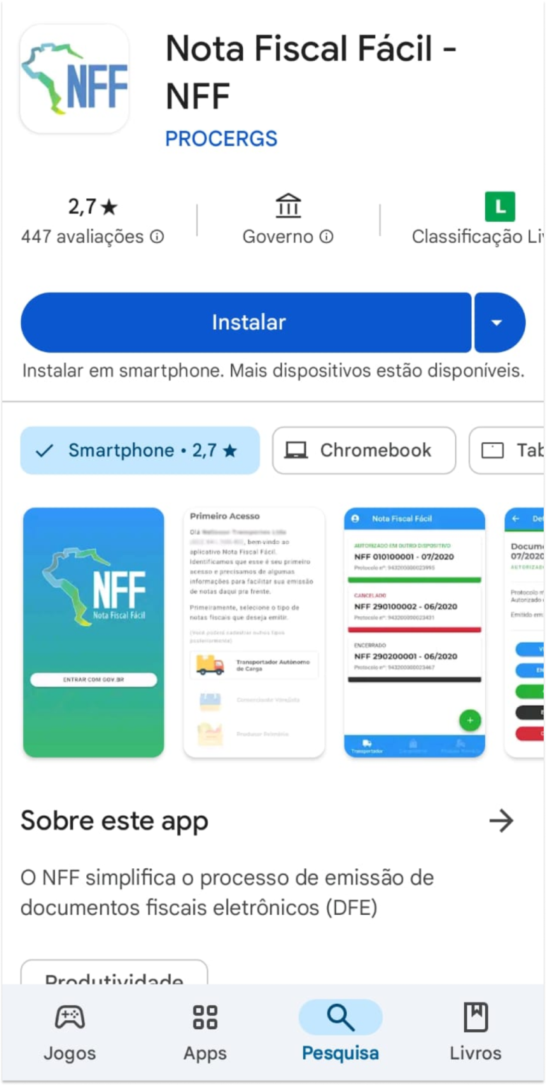 Nota Fiscal Fácil (NFF): Guia Rápido