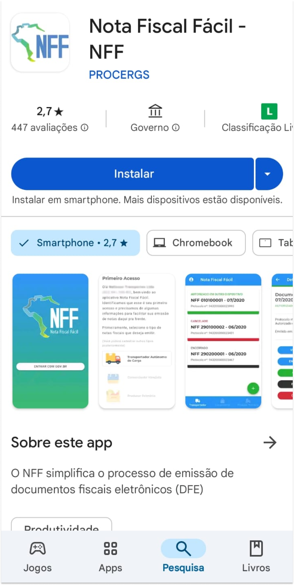 Nota Fiscal Fácil (NFF): Guia Rápido